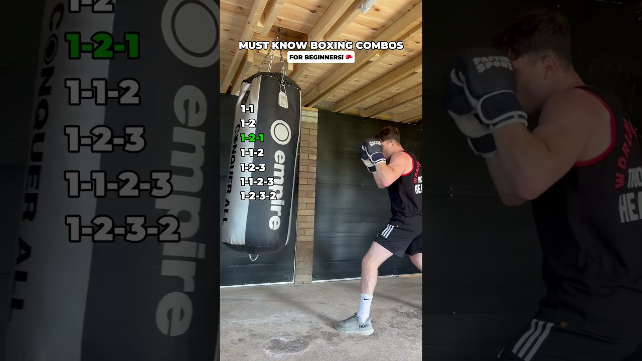 MUST KNOW BOXING COMBOS FOR BEGINNERS! 🥊🔥 #boxing #boxingtraining # ...